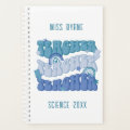Groovy Blue Retro Teacher Planner | Zazzle