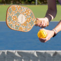 Groovy Boho 70s Retro Floral Cool Seventies Hippie Pickleball Paddle ...