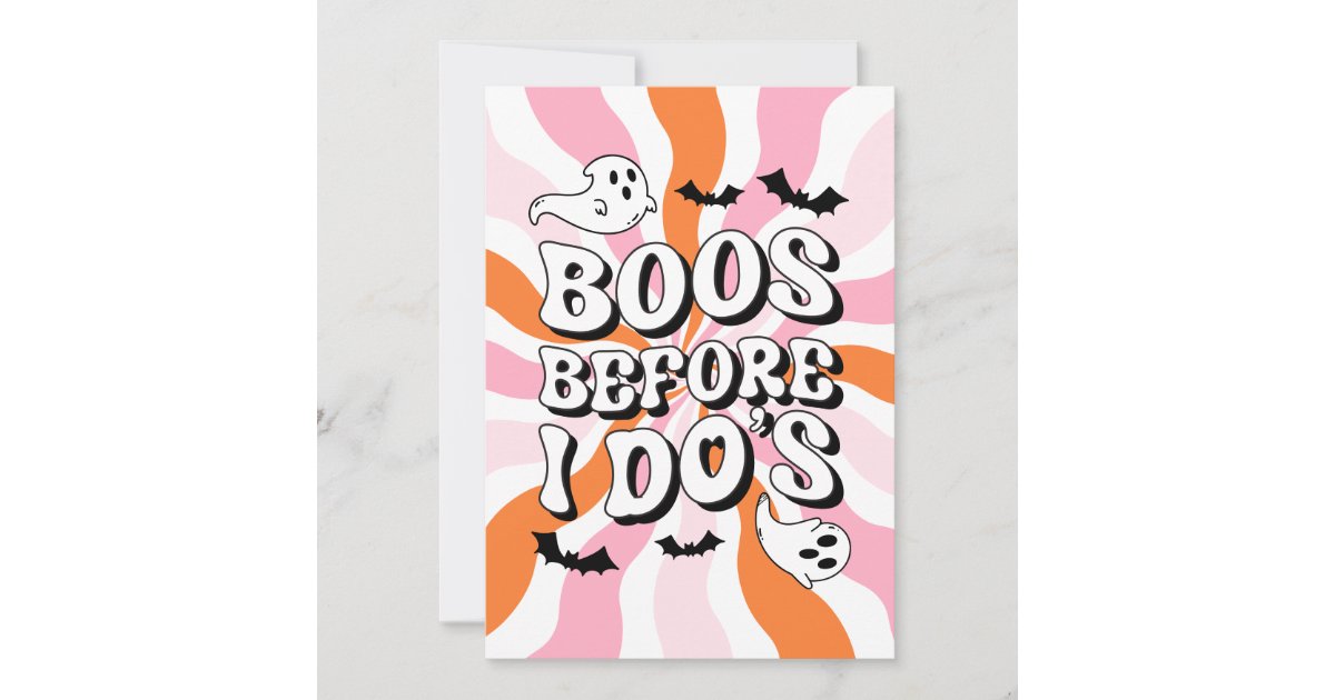 Groovy Boo's Before I Do's Bachelorette Invitation | Zazzle