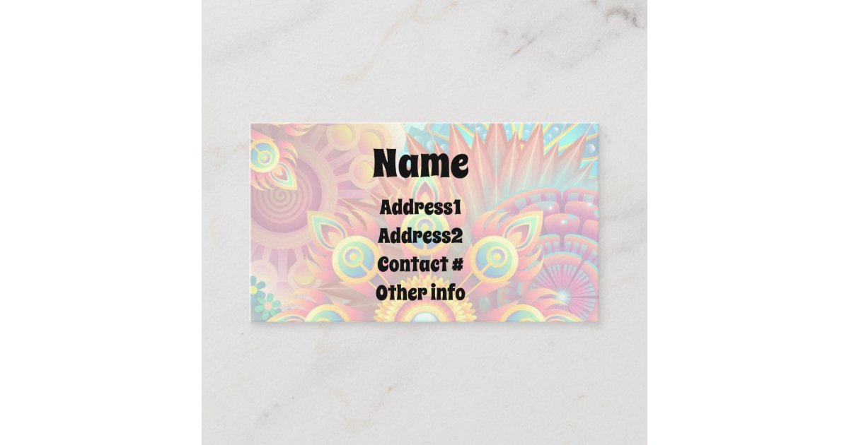 Groovy Business Card | Zazzle