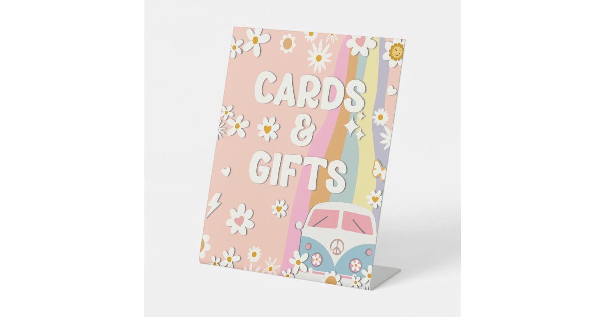 Groovy Cards and Gifts Birthday Party Sign | Zazzle