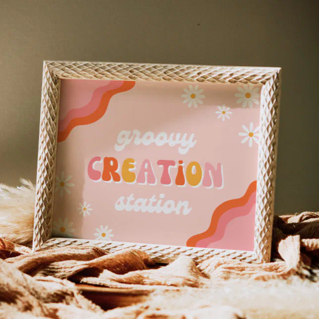 Groovy Creation Station Sign | Zazzle