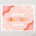 Groovy Creation Station Sign | Zazzle