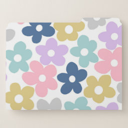 Groovy Daisy Flowers Retro Boho Floral File Folder | Zazzle