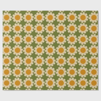 Groovy Daisy Wrapping Paper | Zazzle