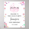 Groovy Disco Eras Birthday Party Poster | Zazzle