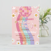 Groovy disco party girl birthday invite retro 70's | Zazzle