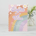 Groovy Eight is a vibe Retro Rainbow 8th Birthday Invitation | Zazzle