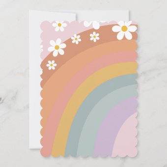 Groovy Eight is a vibe Retro Rainbow 8th Birthday Invitation | Zazzle