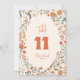 Groovy Florar Vintage Retro Wedding Table Numbers | Zazzle