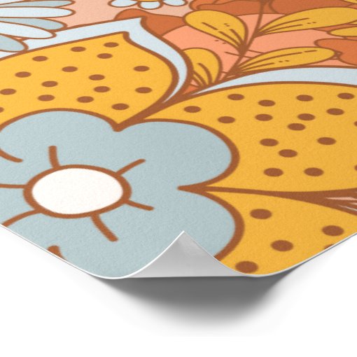 Groovy Flower Retro Birthday Party Welcome Sign | Zazzle