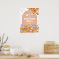 Groovy Flower Retro Birthday Party Welcome Sign | Zazzle