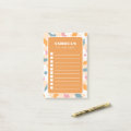 Groovy Fun Hippie Retro Daisy To Do List Checklist Post-it Notes | Zazzle
