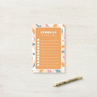 Groovy Fun Hippie Retro Daisy To Do List Checklist Post-it Notes | Zazzle