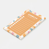 Groovy Fun Hippie Retro Daisy To Do List Checklist Post-it Notes | Zazzle
