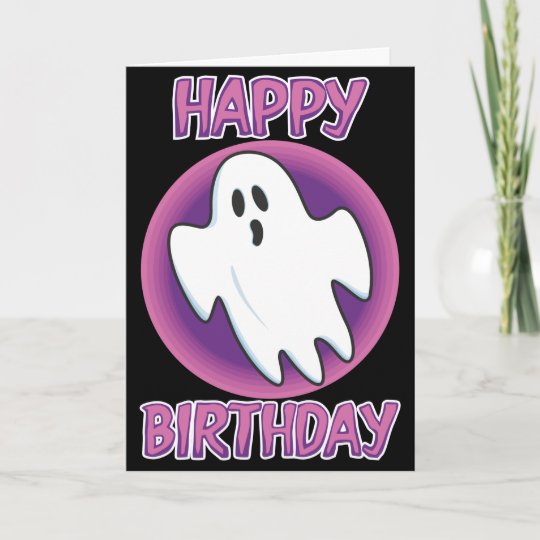 Groovy Ghost Birthday Card | Zazzle.com
