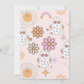 Groovy Ghost Hippie Halloween Birthday Invitation | Zazzle
