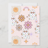 Groovy Ghost Hippie Halloween Birthday Invitation | Zazzle