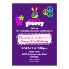 Retro Groovy Birthday Party Invitation | Zazzle.com