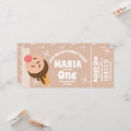 Groovy Ice Cream Birthday Ticket Party Invitation | Zazzle