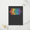 Groovy LGBT Pride Token Straight Friend Invitation Postcard | Zazzle