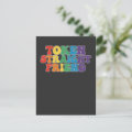 Groovy LGBT Pride Token Straight Friend Invitation Postcard | Zazzle