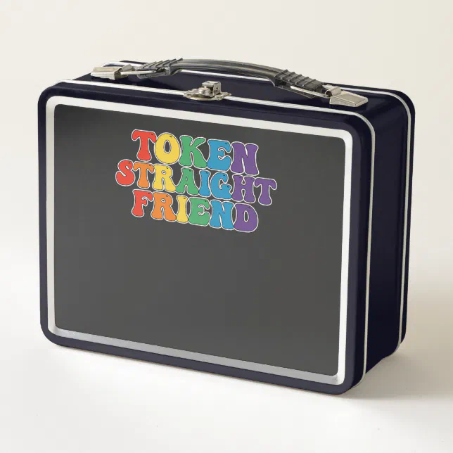 Groovy LGBT Pride Token Straight Friend Metal Lunch Box | Zazzle