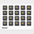 Groovy LGBT Pride Token Straight Friend Square Sticker | Zazzle