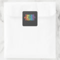 Groovy LGBT Pride Token Straight Friend Square Sticker | Zazzle
