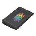 Groovy LGBT Pride Token Straight Friend Trifold Wallet | Zazzle