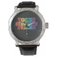 Groovy LGBT Pride Token Straight Friend Watch | Zazzle