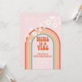 Groovy Nine is a Vibe daisy rainbow 9TH birthday Invitation | Zazzle