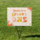 Groovy One Retro First Birthday Yard Sign | Zazzle