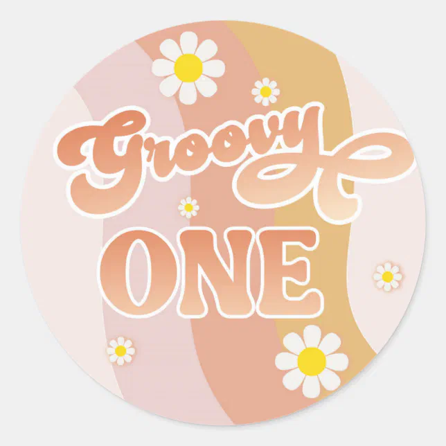 Groovy One Sticker | Zazzle
