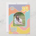 Groovy Peace Out High School Graduation Party Invitation | Zazzle