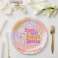 Groovy Peace Out Single Digits 10th Paper Plates | Zazzle