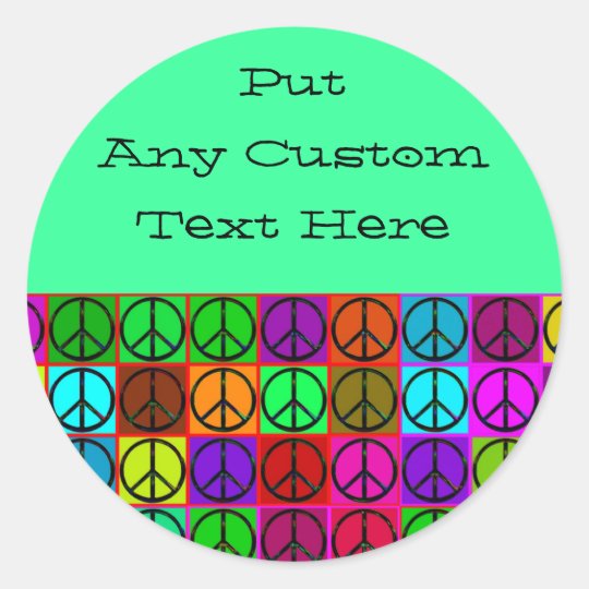 Groovy Peace Signs Stickers | Zazzle.com