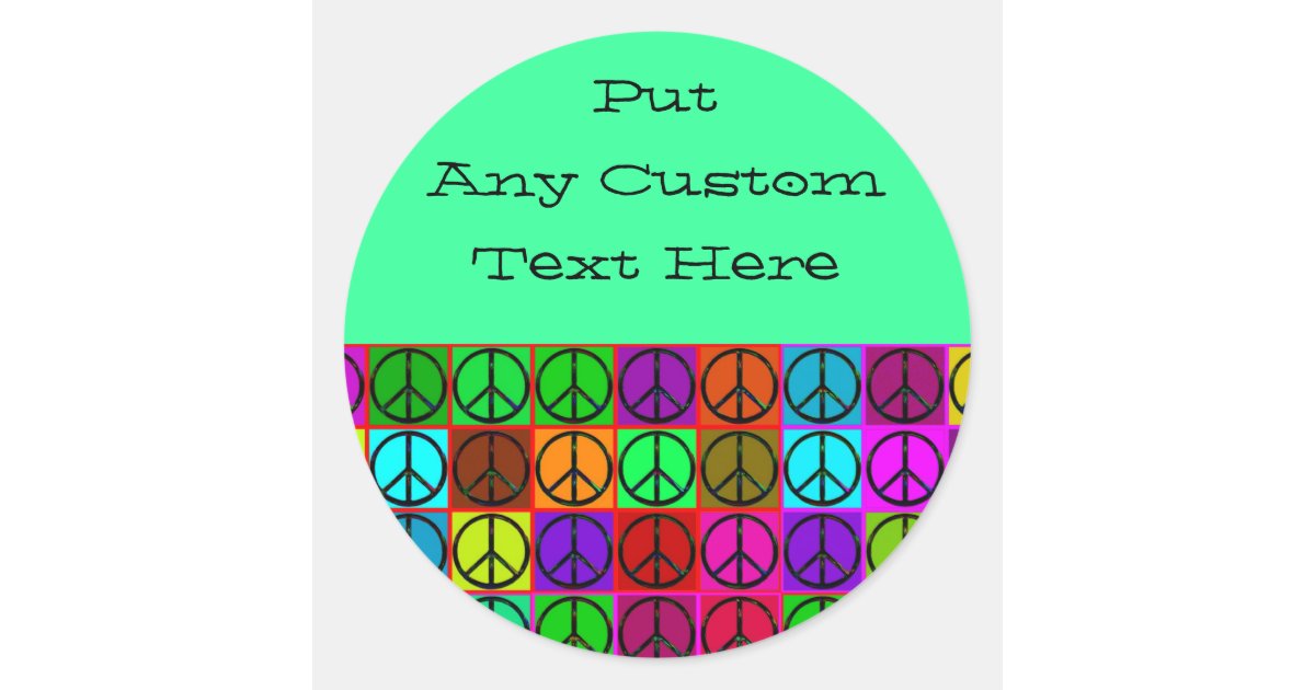 Groovy Peace Signs Stickers | Zazzle