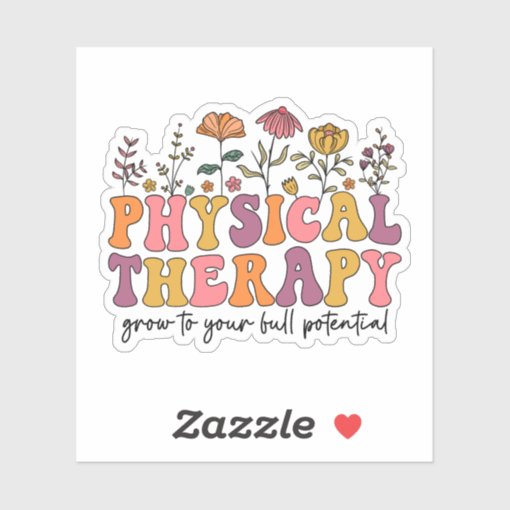 Groovy Physical Therapist - Cute Physical Therapy Sticker | Zazzle