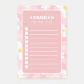 Groovy Pink Retro Daisy To Do List Name Checklist Post-it Notes | Zazzle