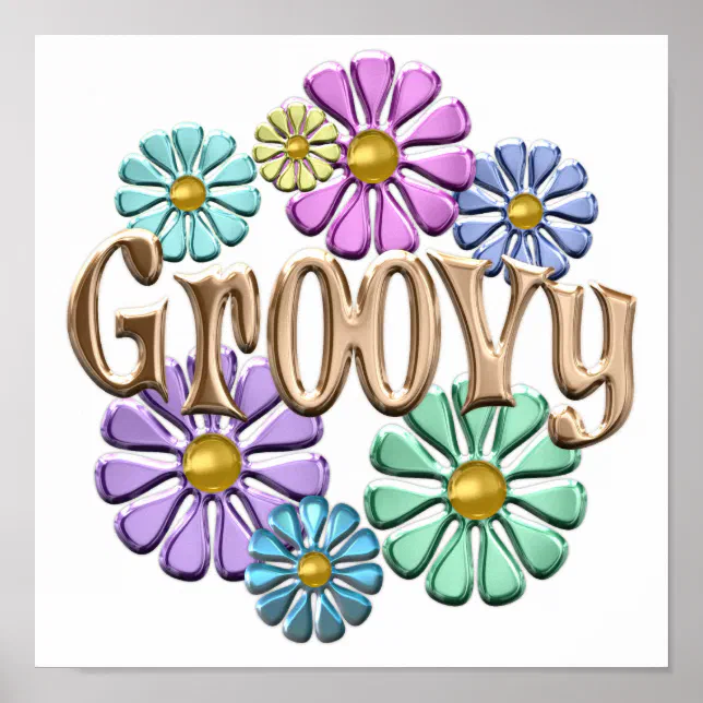 GROOVY POSTER | Zazzle