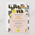 Groovy Preppy Y2K Happy Face Sleep Over Birthday Invitation | Zazzle