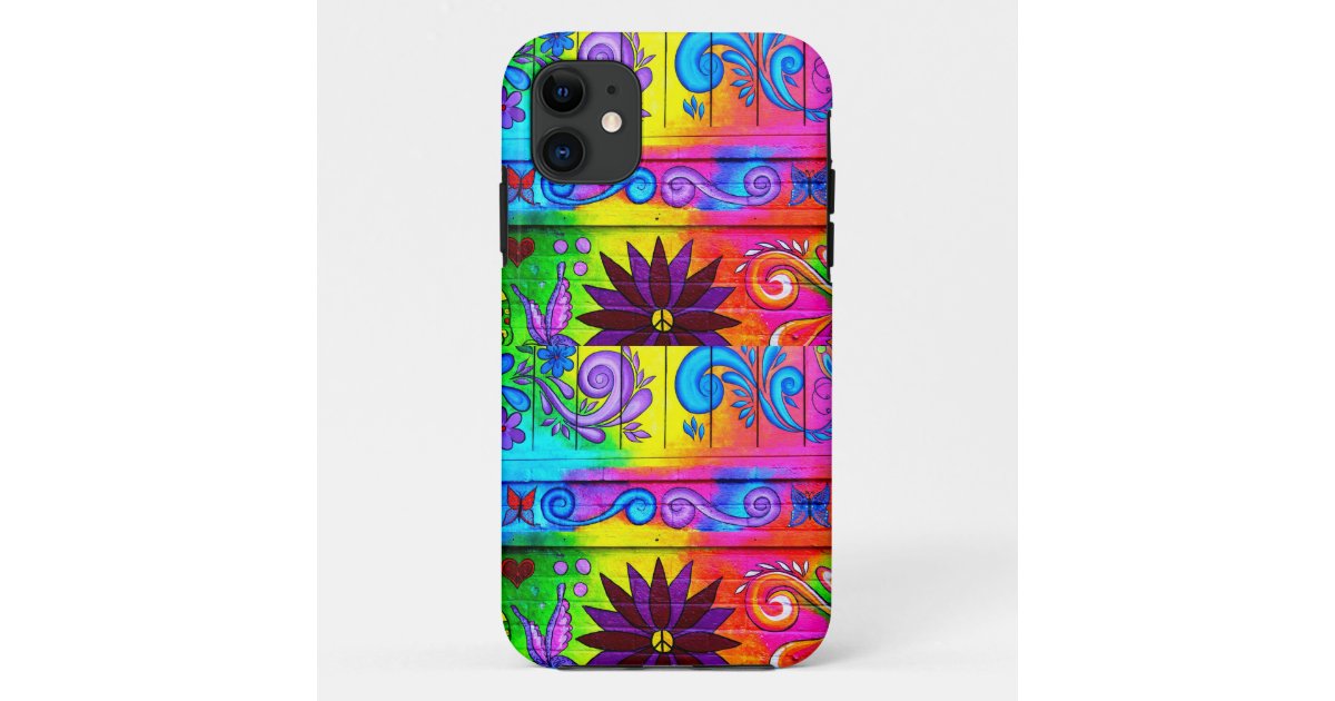 groovy psychedelic hippie phone case | Zazzle