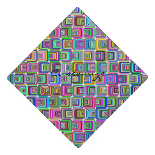 Groovy psychedelic hippie-style Thunder_Cove Graduation Cap Topper | Zazzle