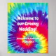 Groovy Rainbow Tie-Dye Hippie Event Poster | Zazzle