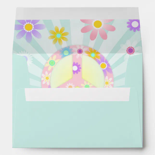 Groovy Retro Birthday Invitation Envelope | Zazzle