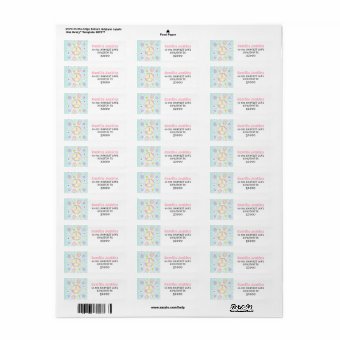 Groovy Retro Birthday Invitation Return Address Label | Zazzle