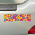 Groovy Retro Flower Power Bumper Sticker | Zazzle