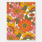 Groovy Retro Flowers Boho Baby Shower Welcome Sign | Zazzle