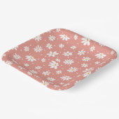 Groovy Retro Mod Hippie 60s 70s Daisy Flowers Pink Paper Plates | Zazzle